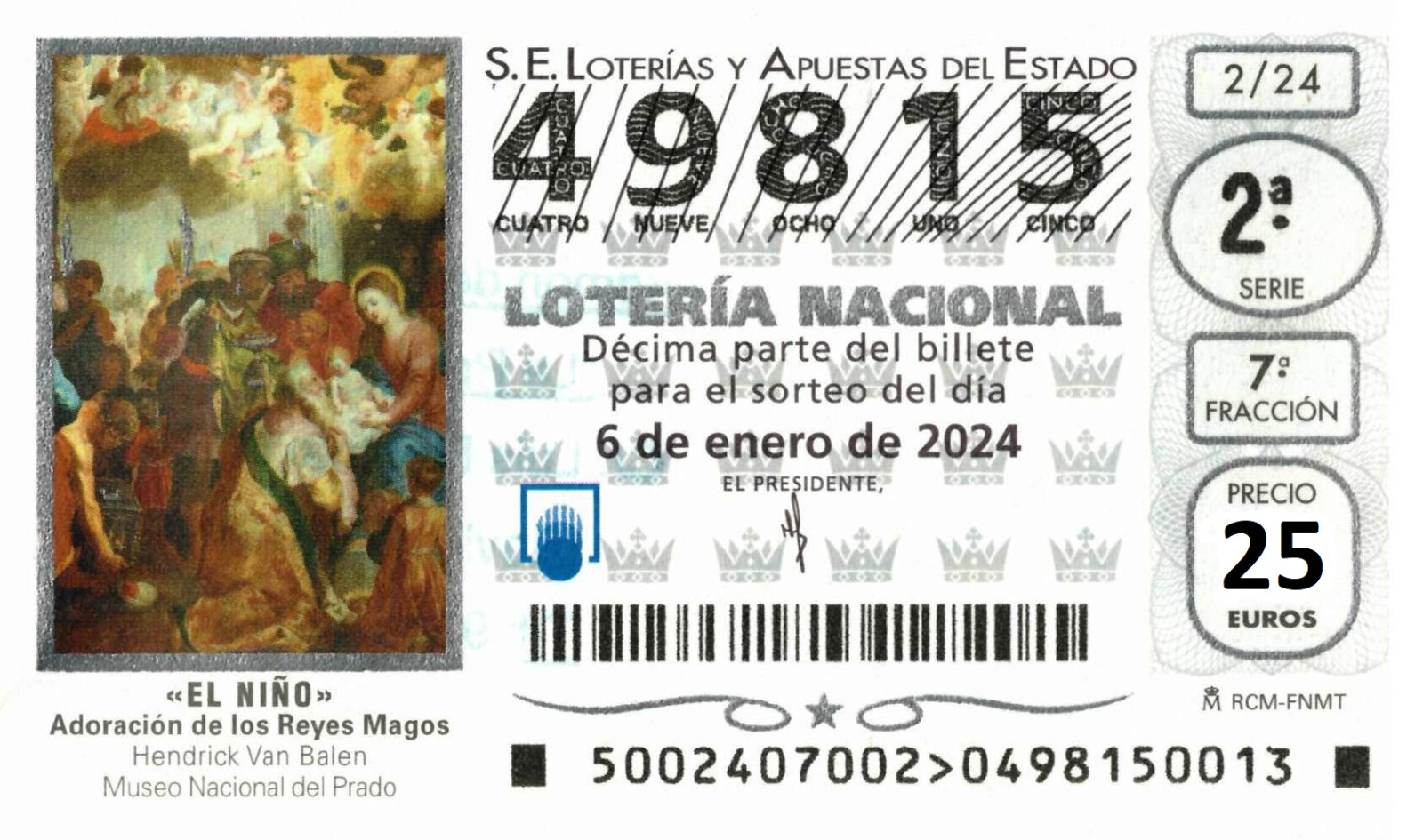LOTERÍA DEL NIÑO 2023 - EM SEVILLA